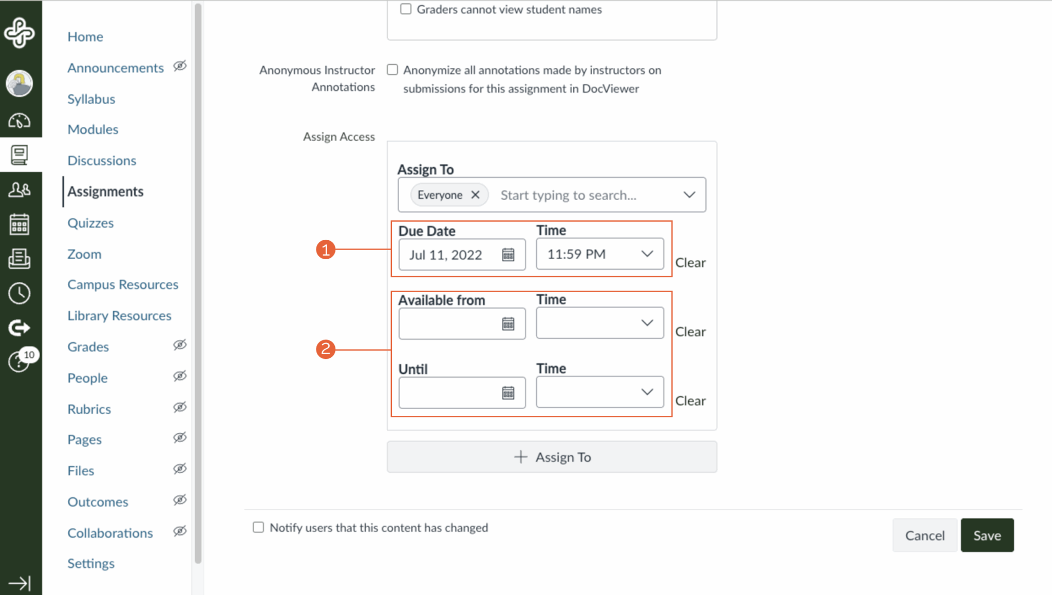 Peer Review in Canvas | Portland State University