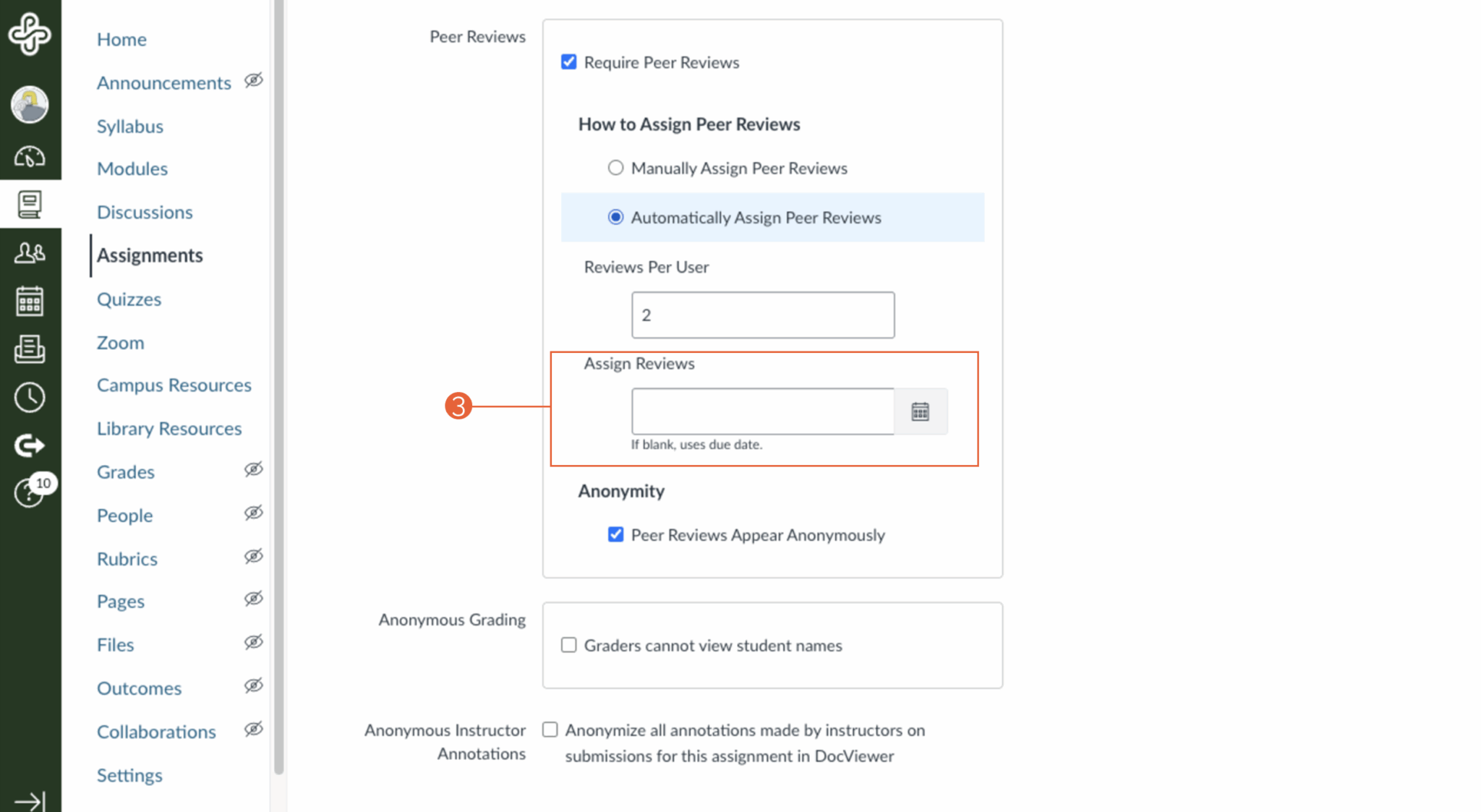 Peer Review in Canvas | Portland State University
