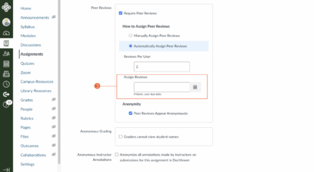 Peer Review in Canvas | Portland State University